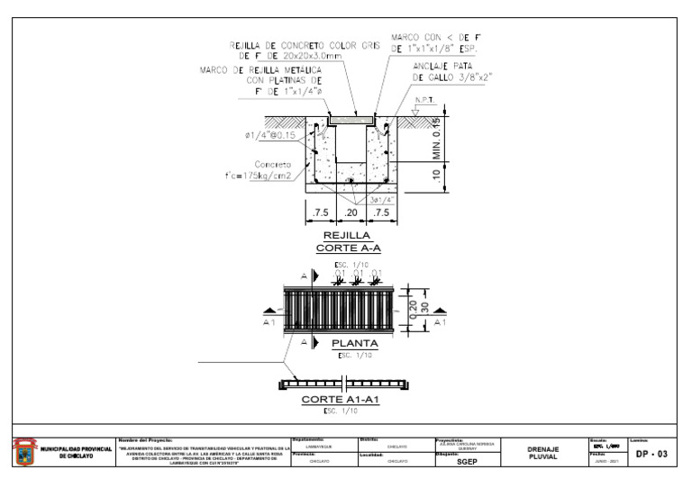 DP-01 DRENAJE PLUVIAL - OK-detalle | PDF