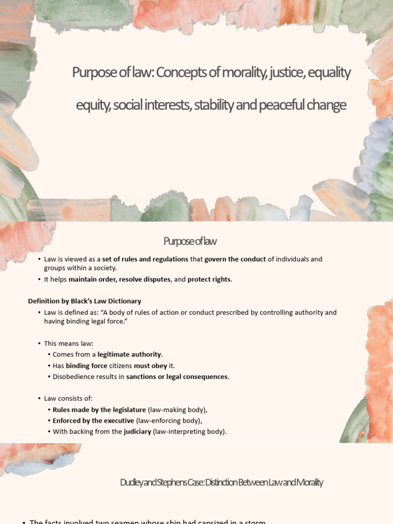 Law vs. Morality: Key Concepts Explained | PDF | Social Equality | Justice