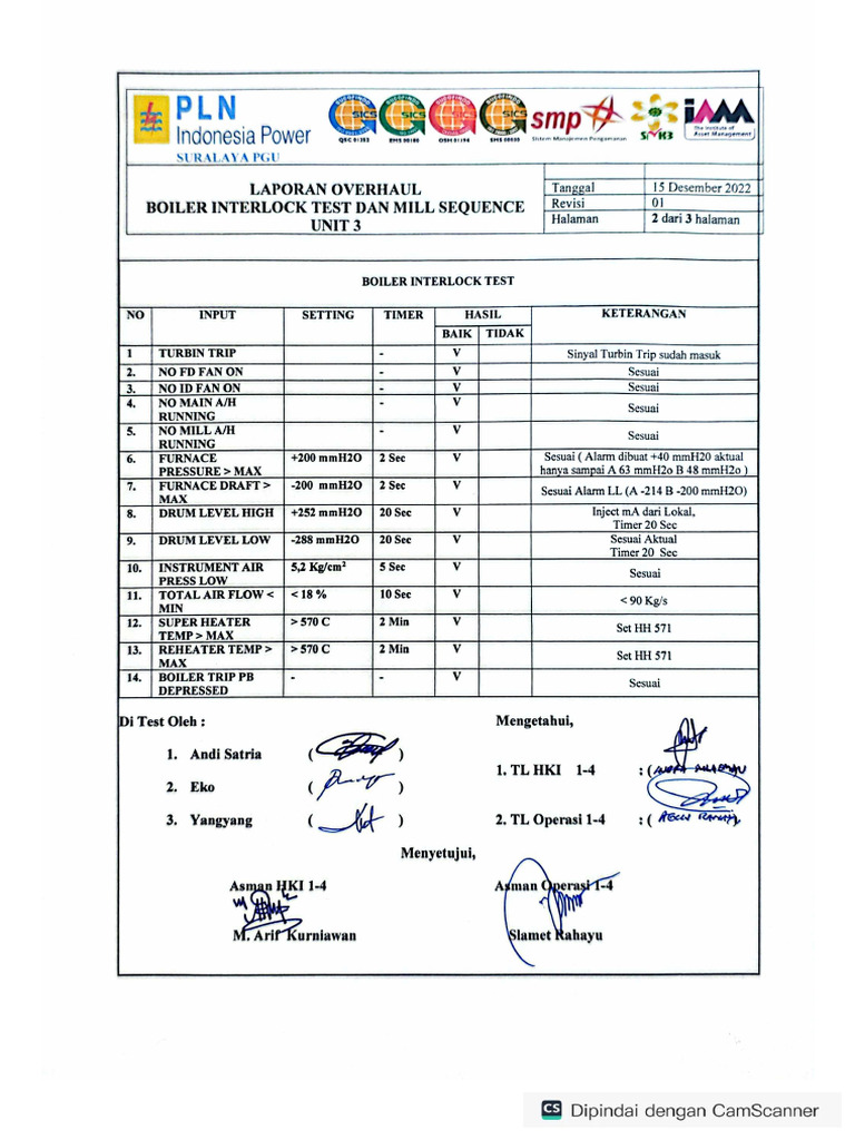 Boiler Interlock Unit 3 | PDF