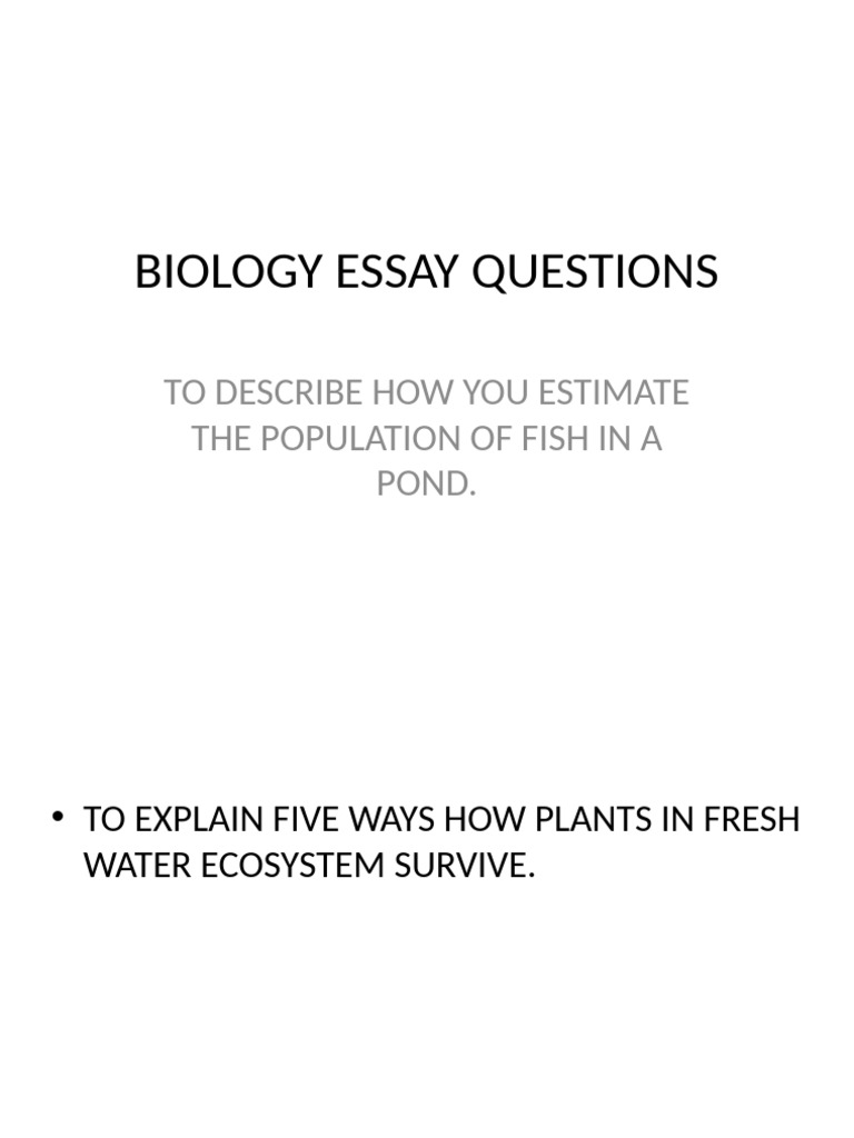 Biology Essay Questions | PDF