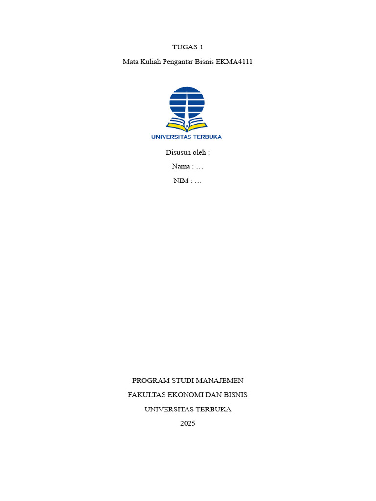 Contoh Tugas UT | PDF