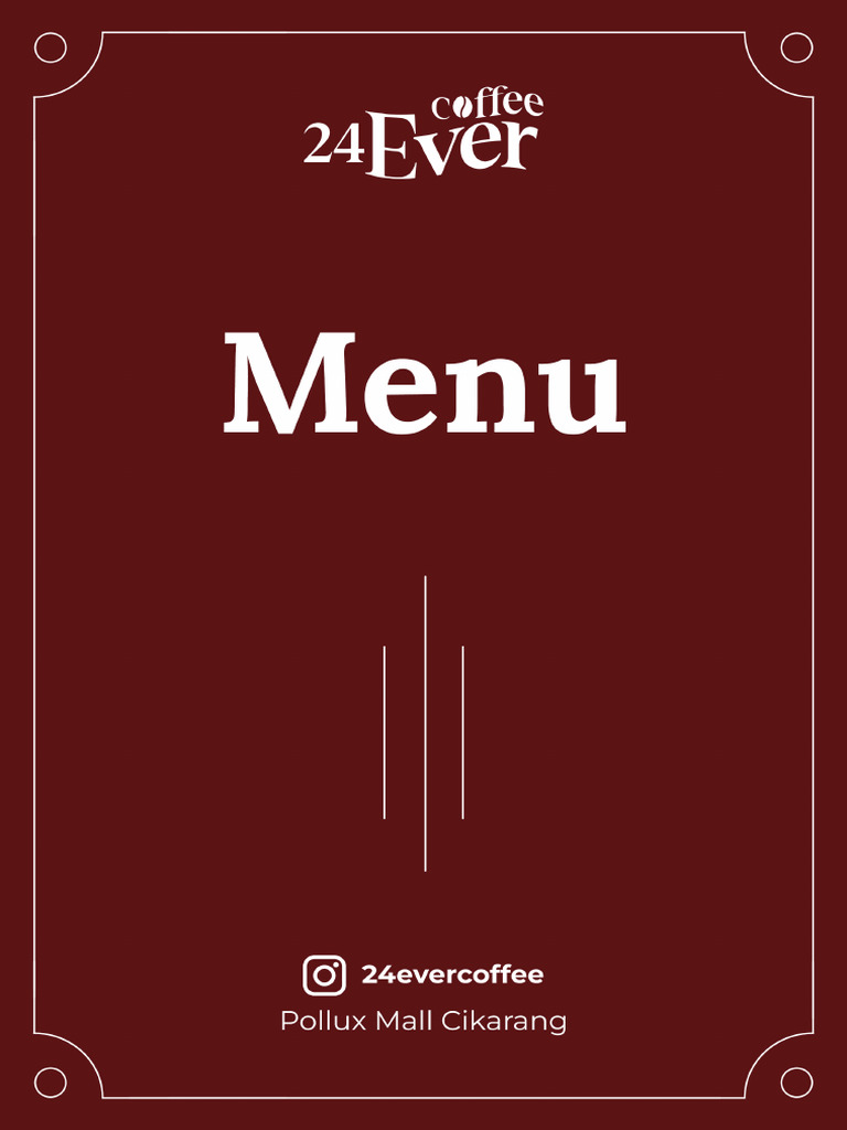 Menu 24ever Coffee (Cetak) 21 Agustus 2025 | PDF