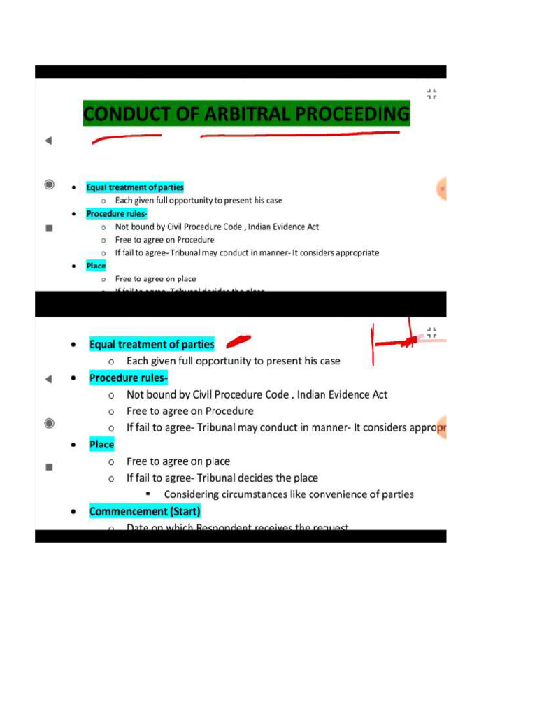Conduct of Arbitral Proceedings | PDF