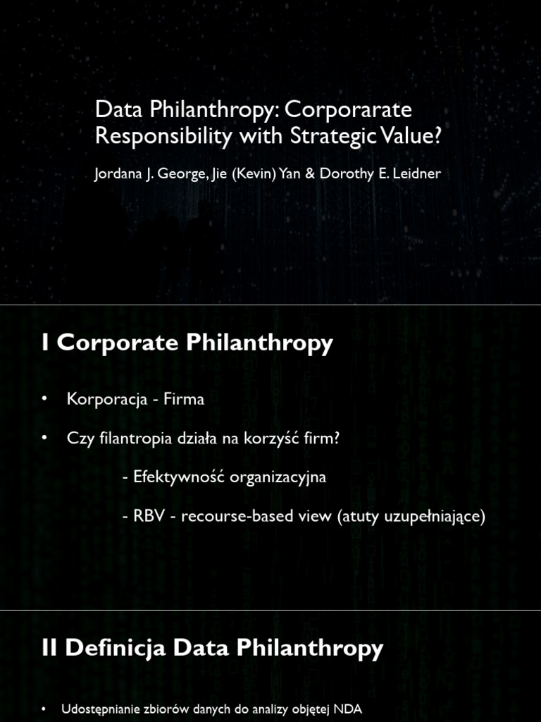 Data Philanthropy | PDF