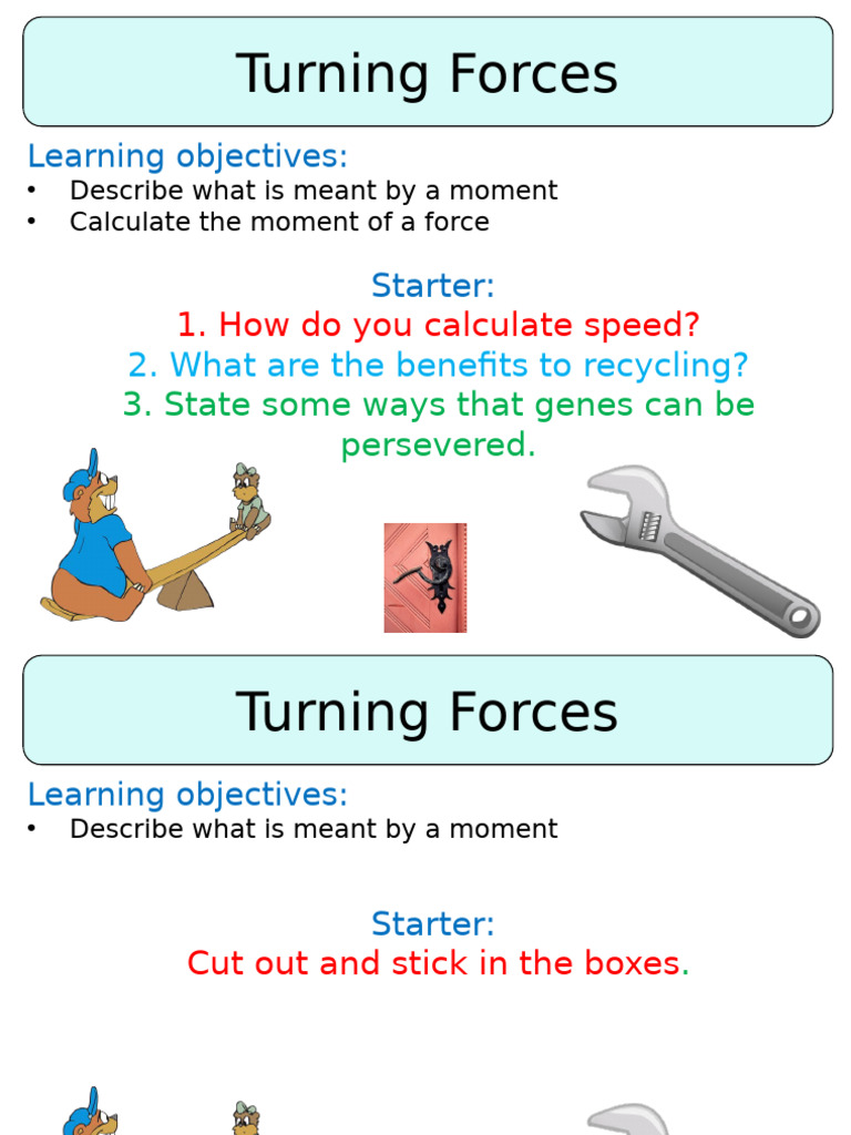 Lesson 5 - Turning Forces | PDF | Lever | Force