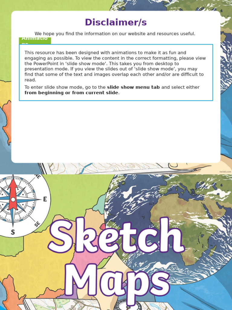 Za Ss 1642402611 Drawing Sketch Maps Powerpoint Ver 1 | PDF | Map