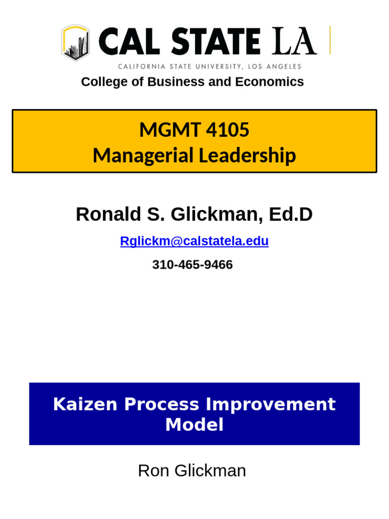 Kaizen Process Improvement Guide | PDF | Business