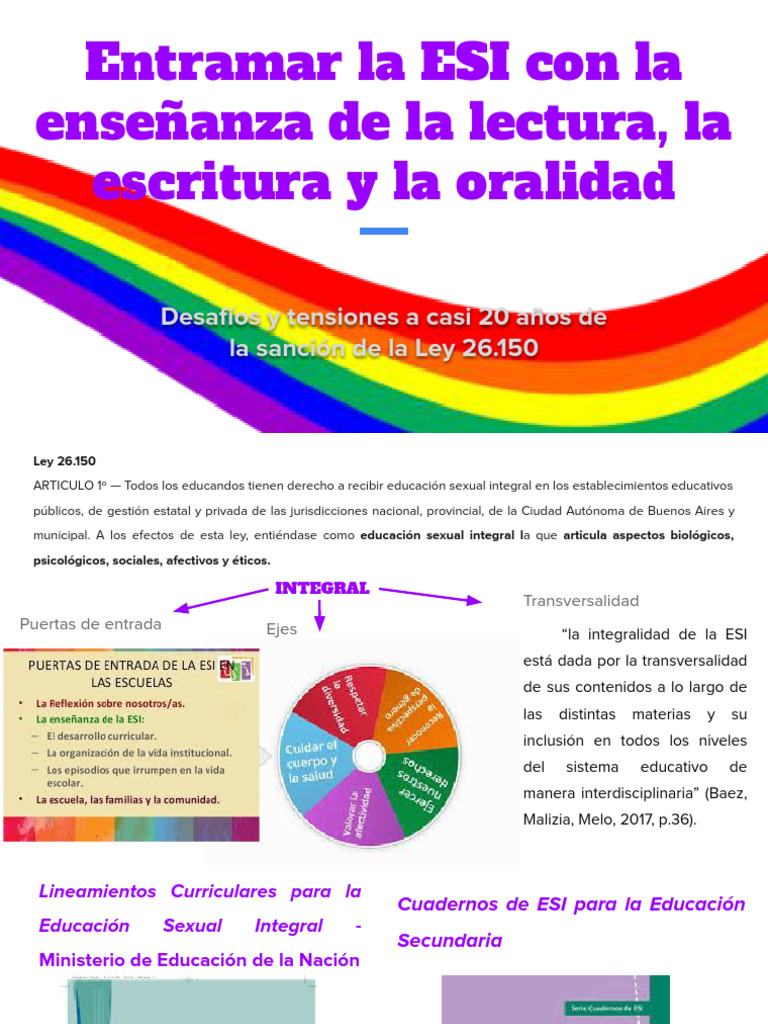 Entramar La ESI | PDF | Educación sexual | Aprendizaje