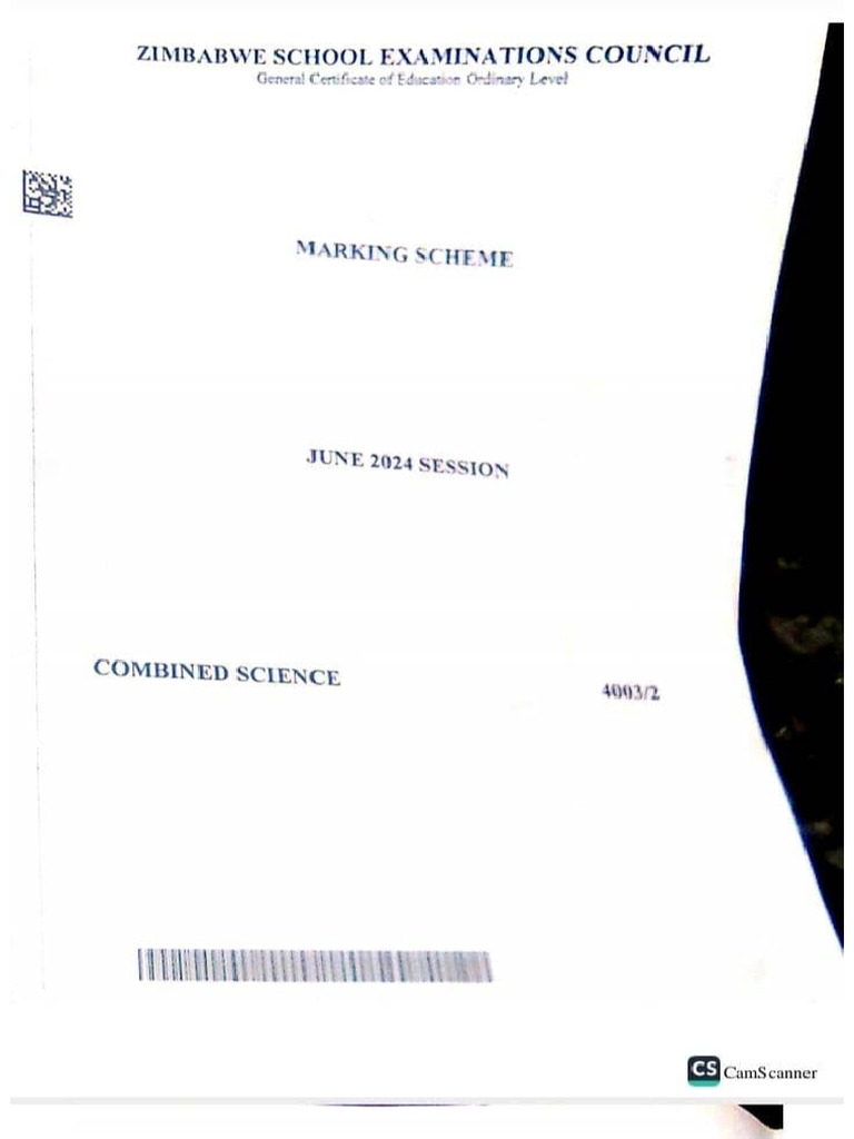 'O' Level - Marking Scheme June 2024 Combined Science p2 | PDF
