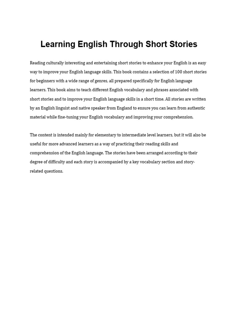 English Short Stories1 | PDF | Reading Comprehension | English Language