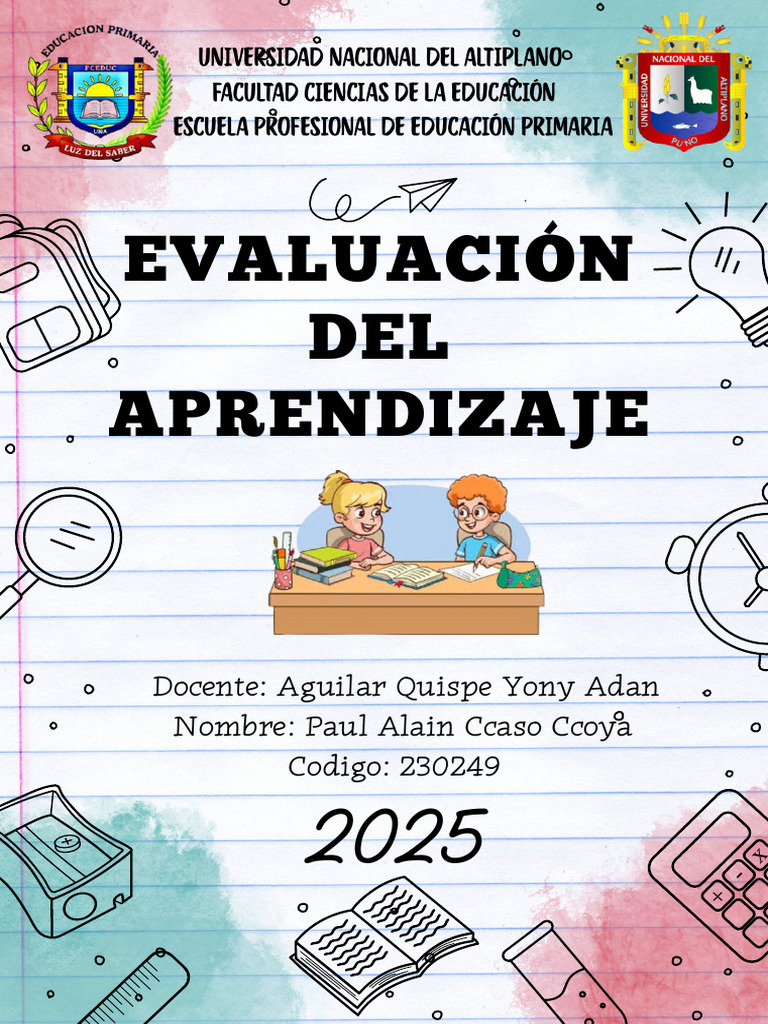 Documento A4 Portada Carátula de Propuesta Creativa Doodle Acuarela ...