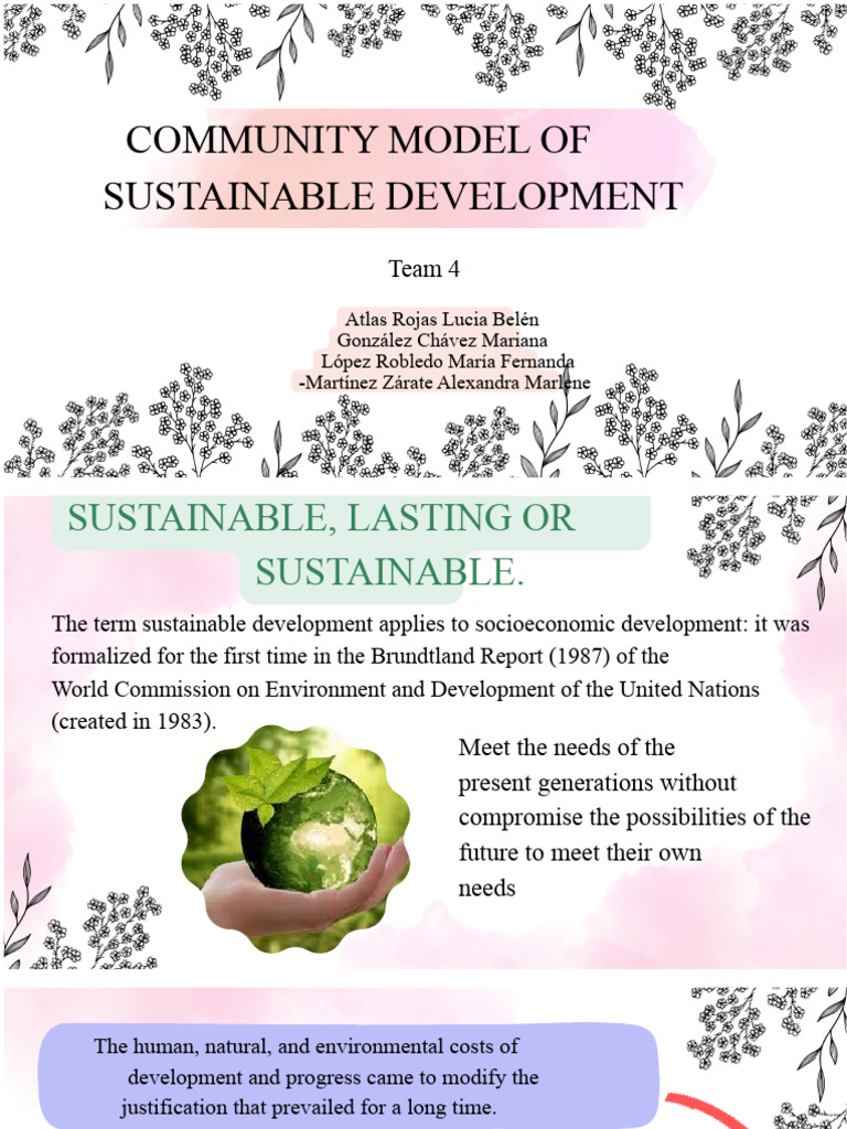 Community Model of Sustainable Development | PDF | Sustainability ...