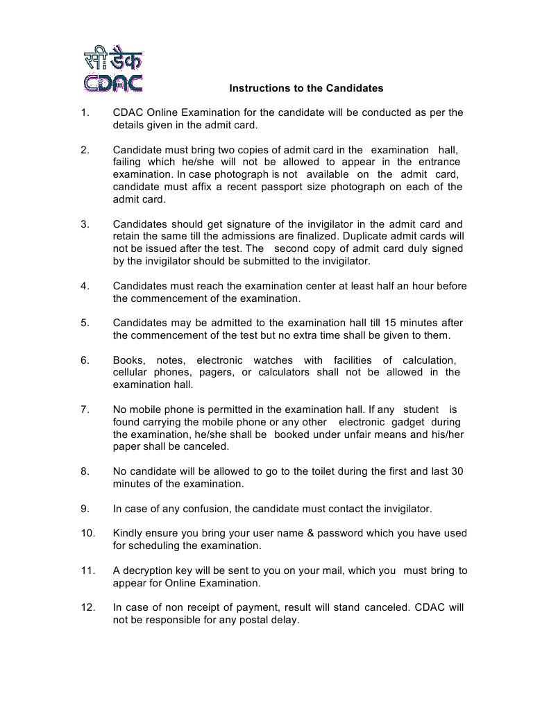 Instructions | PDF