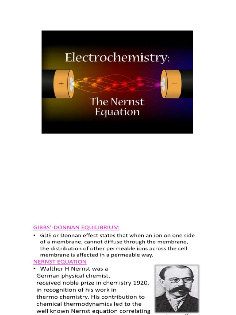 Memahami Persamaan Nernst dalam Elektrokimia | PDF