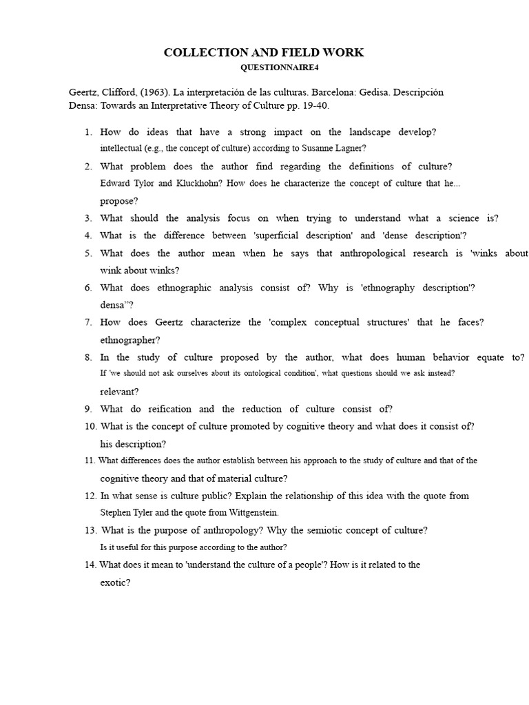 Understanding Culture: Key Concepts and Analysis | PDF | Ethnography ...