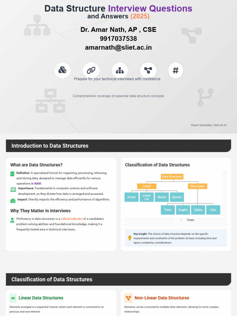 Data Structure Interview Questions and Answers (2025) | PDF | Time Complexity | Queue (Abstract ...