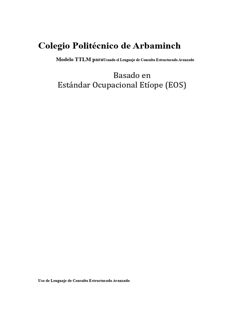 Usando El Lenguaje de Consulta Estructurado Avanzado | PDF | SQL | Paradigmas de programación