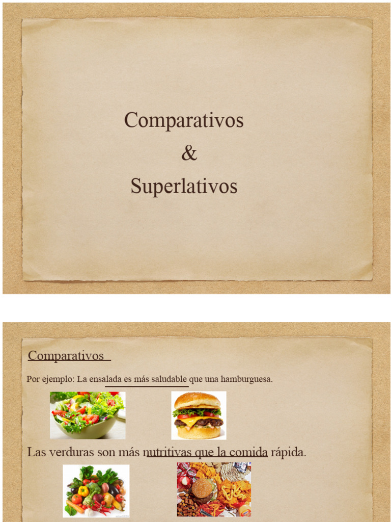 Comparativo Superlativo | PDF | Alimentos