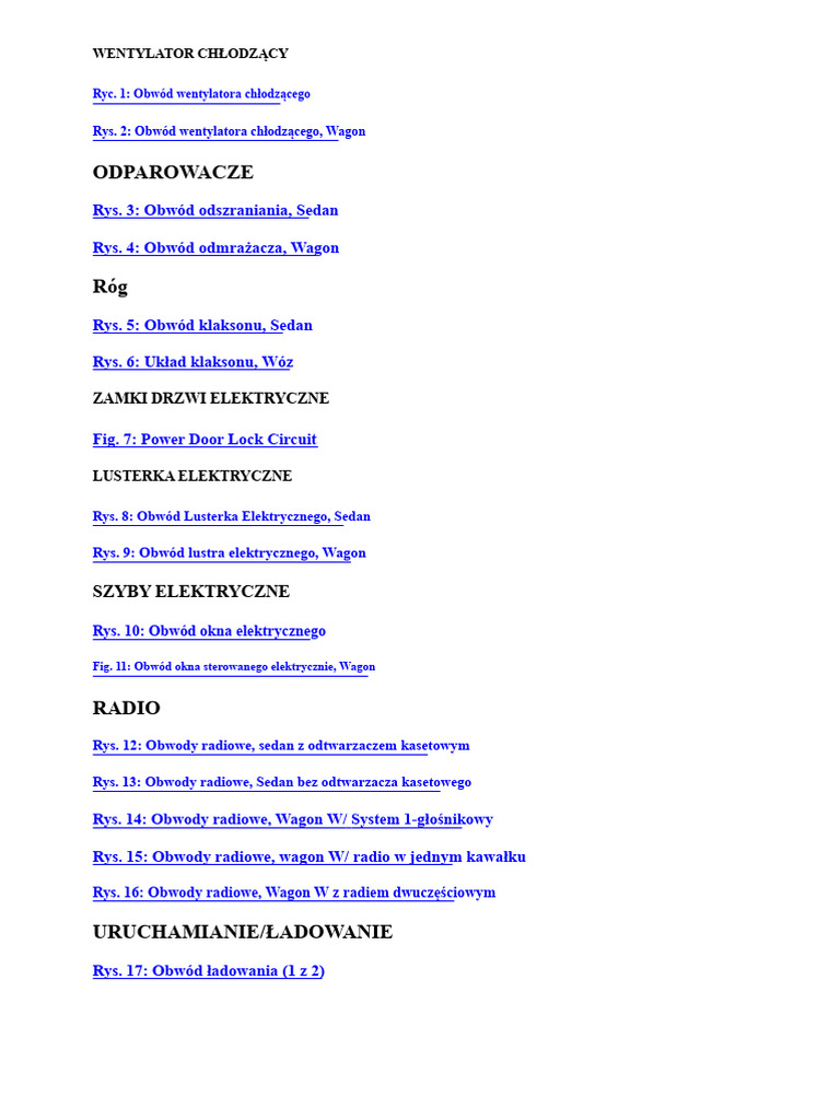 Schemat okablowania Nissana Stanza z 1987 roku | PDF