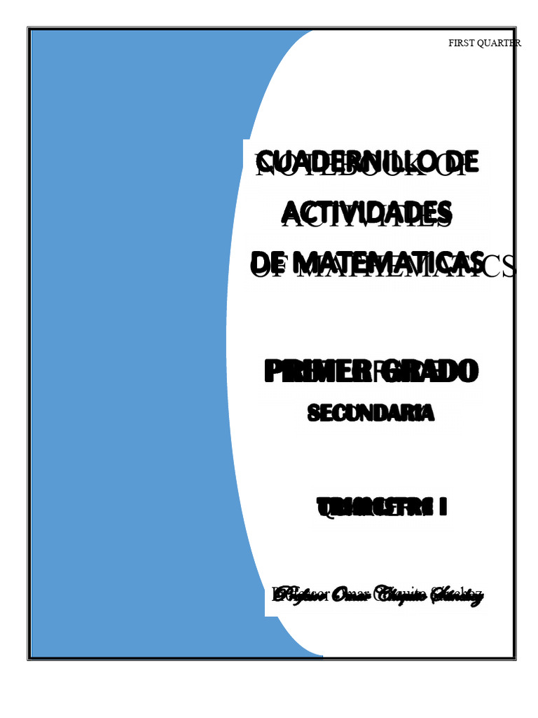 Mathematics Activity Book First Year of Secondary - Term I - Student ...