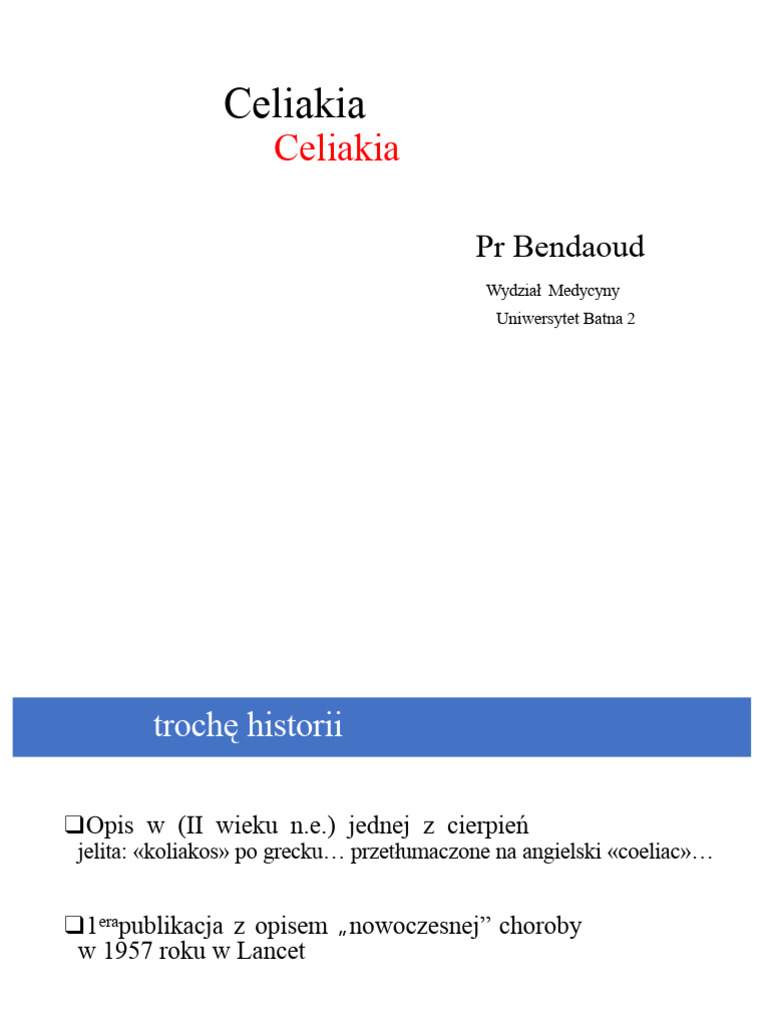 Choroba Celiakia PPT | PDF