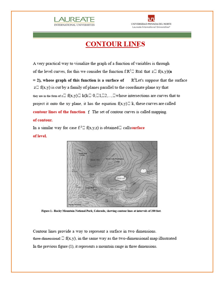 Understanding Contour Lines and Level Surfaces | PDF | Contour Line ...
