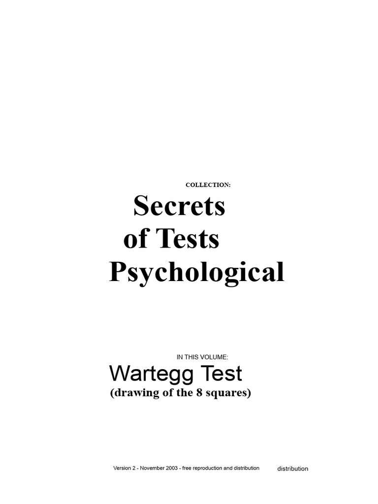 Wartegg Test: Psychological Evaluation Guide | PDF | Drawing | Psychology