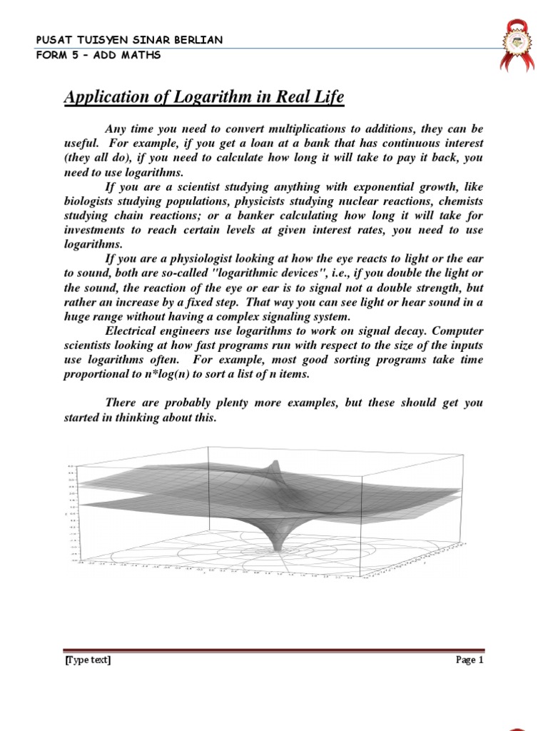 Application of Logarithm in Real Life | PDF | Logarithm | Science