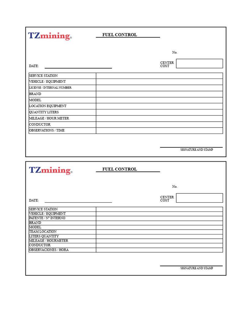 Petrol Voucher Template | PDF