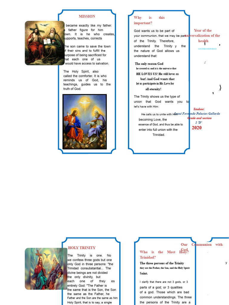 Holy Trinity | PDF | God In Christianity | Trinity