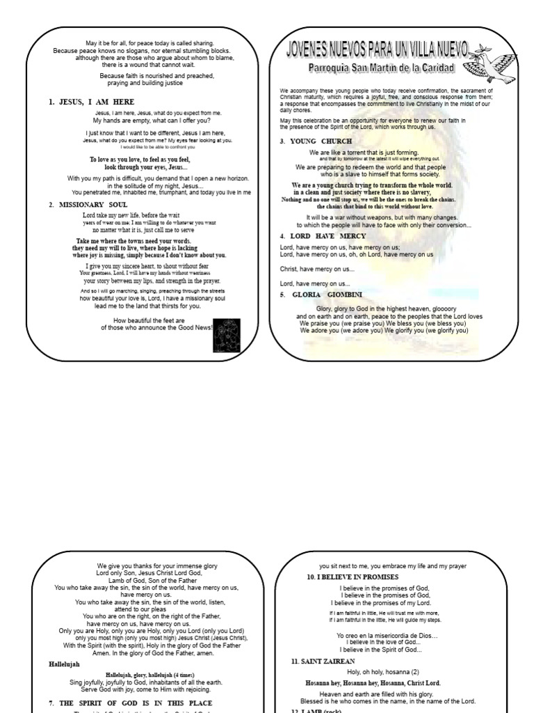 Confirmation Songs 2010 | PDF | Glory (Religion) | Jesus