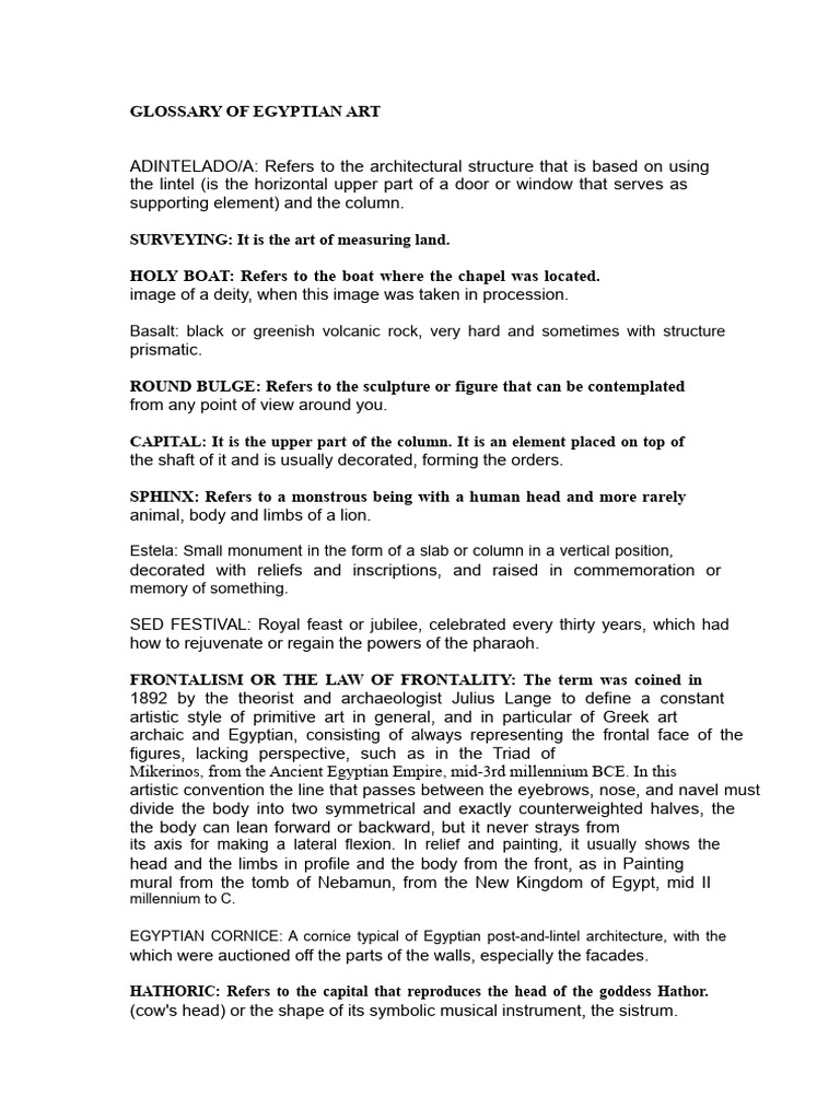 Glossary of Egypt | PDF | Ancient Egypt