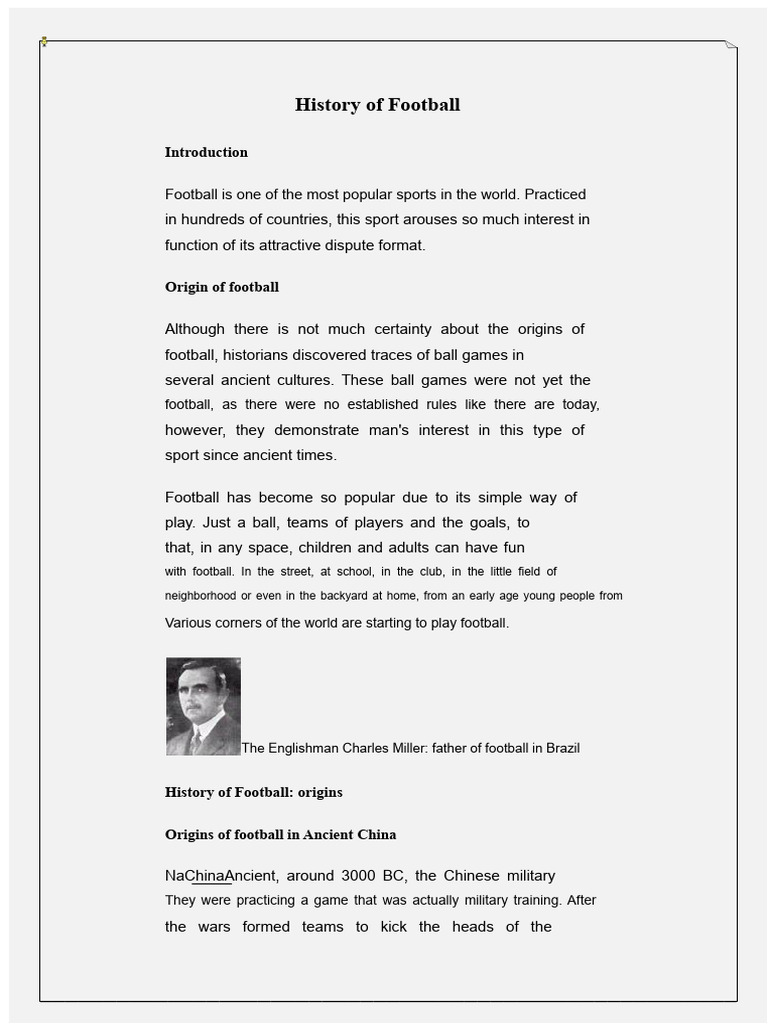 Origins and History of Football | PDF | Association Football | Sports