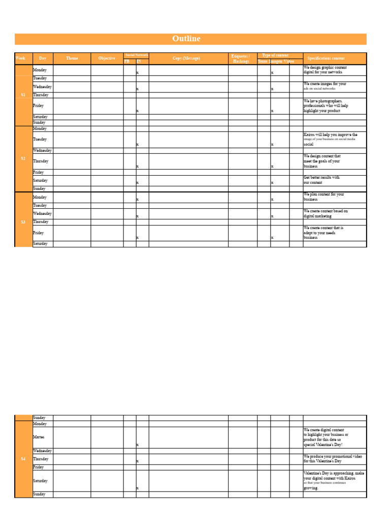 Example of outline and dashboard | PDF