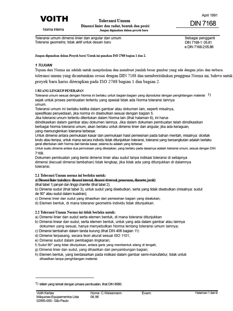 Din - 7168 | PDF