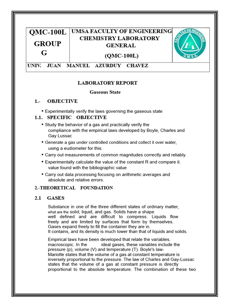 INF 4 G-G GAS STATE | PDF | Gases | Liquids