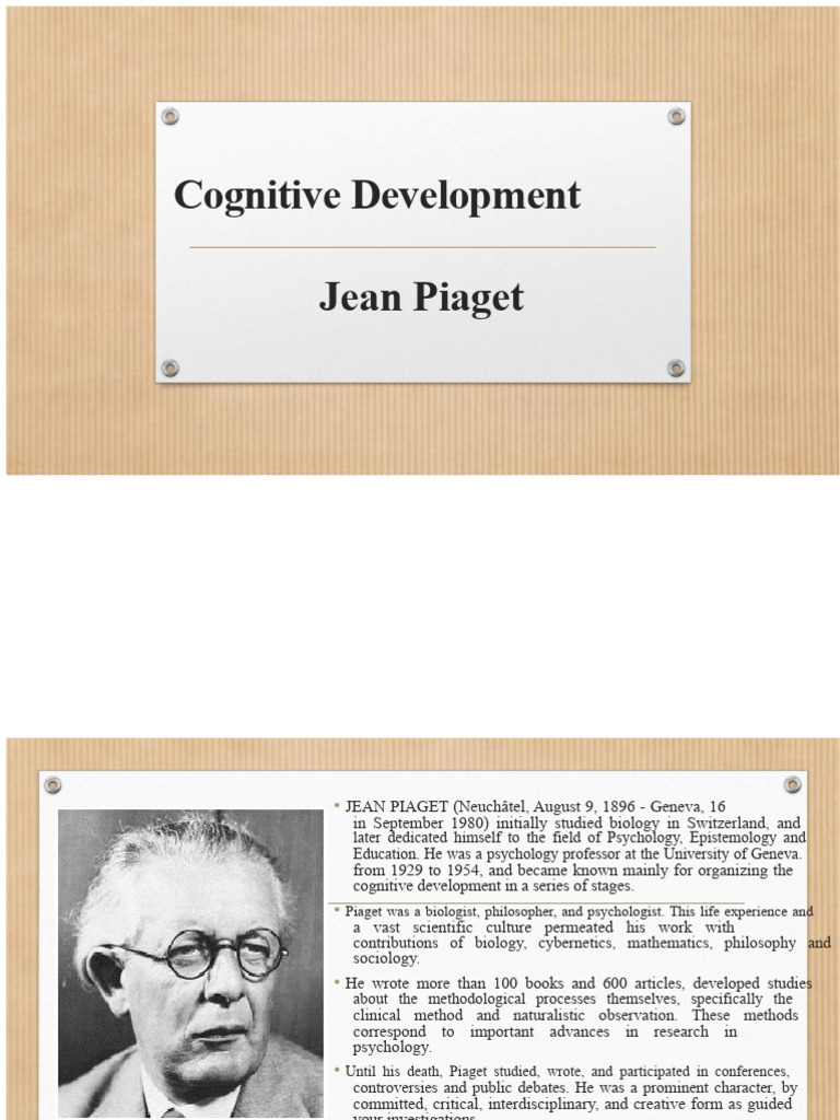 Cognitive Development – Jean Piaget Slide | PDF | Thought | Cognitive ...