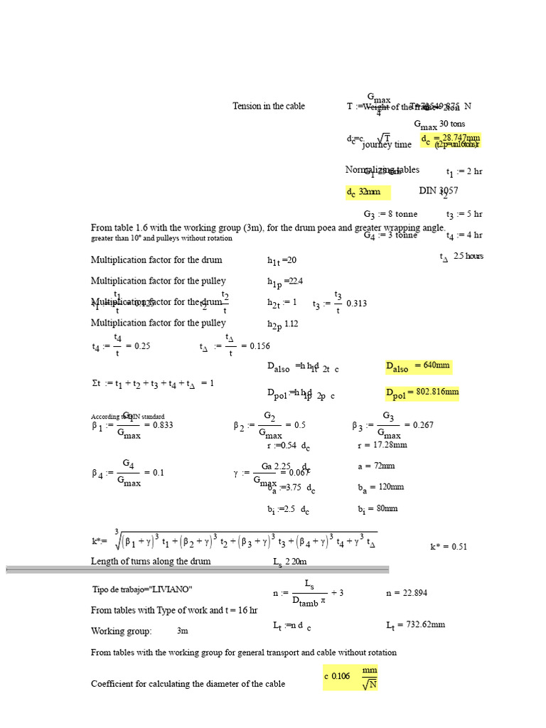 Cable Tension Calculation Guide | PDF
