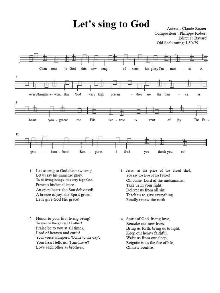 New Song of Praise to God | PDF | God In Christianity | Glory (Religion)