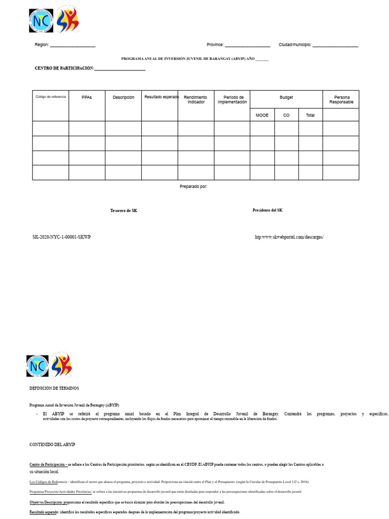 Plantillas ABYIP (Revisadas) | PDF