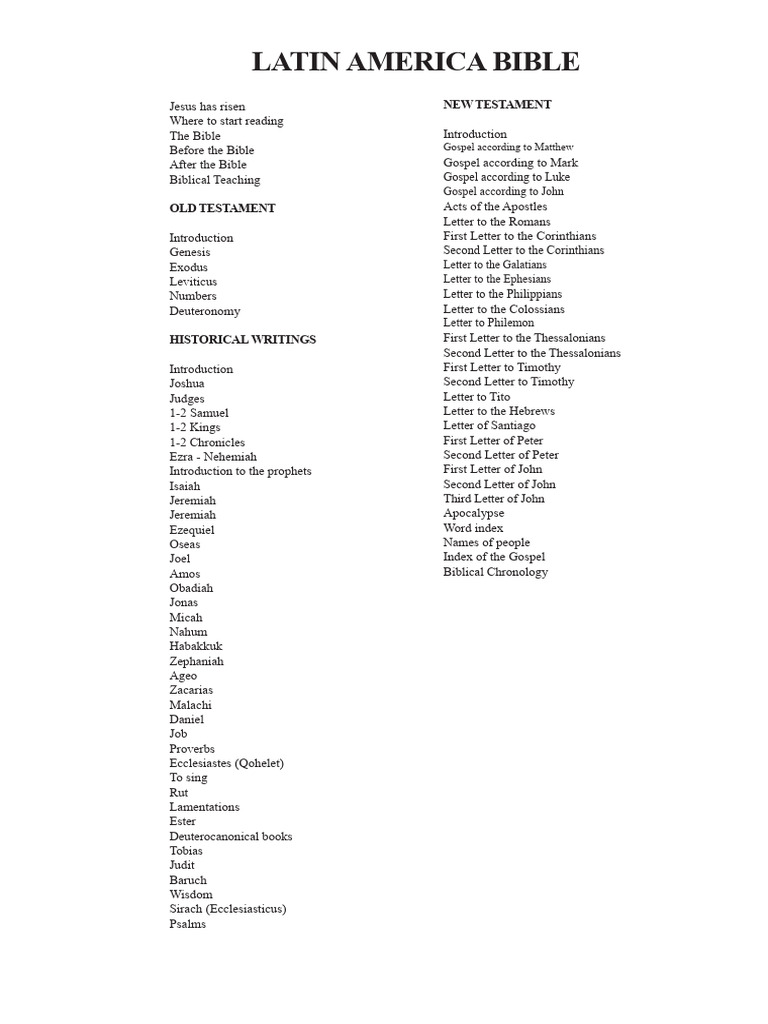 Latin American Bible Overview | PDF