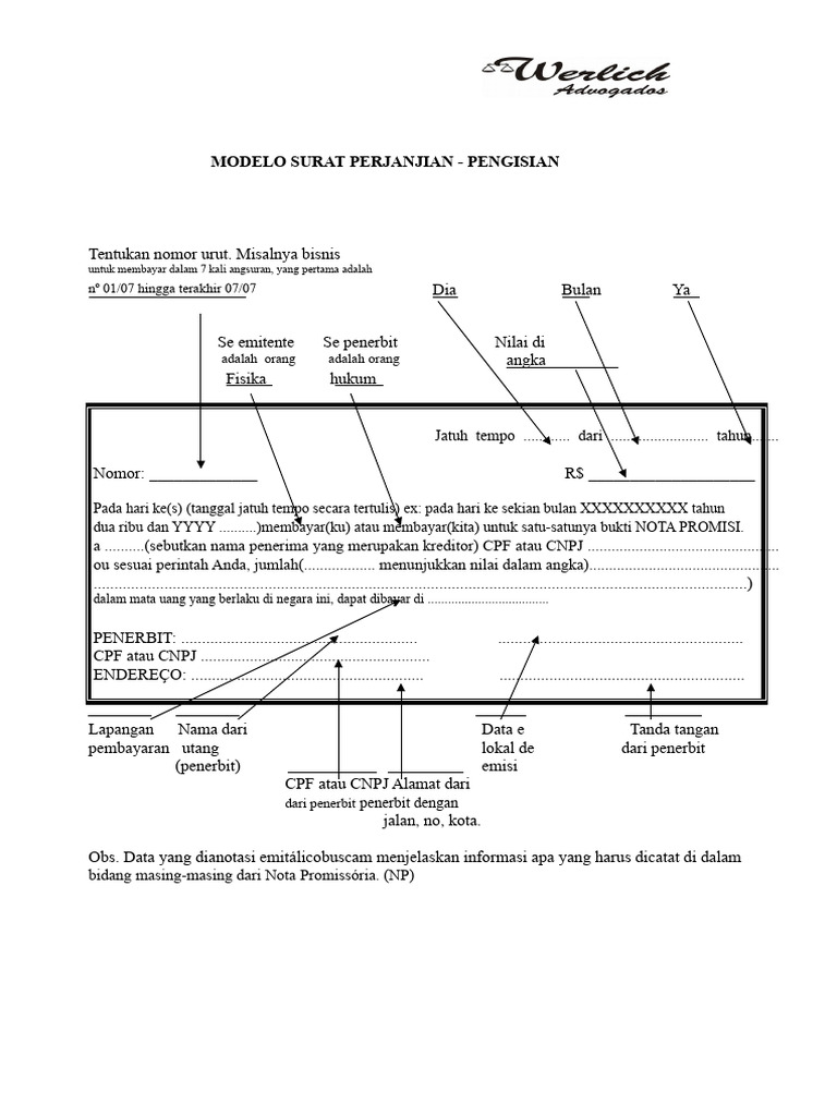 Model Surat Promes Pengisian | PDF