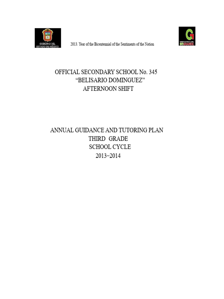 Annual Tutoring Plan for 3rd Grade 2013 | PDF | Knowledge | Teachers