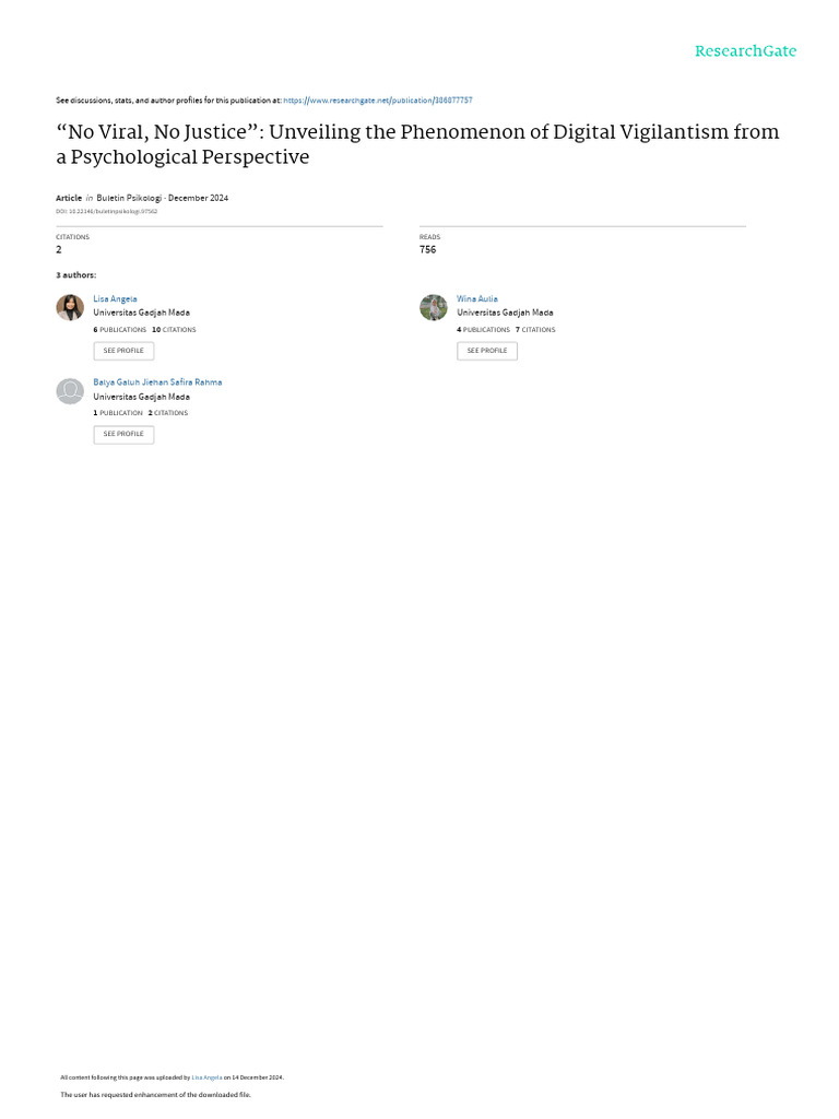 No Viral, No Justice Unveiling The Phenomenon of Digital Vigilantism ...