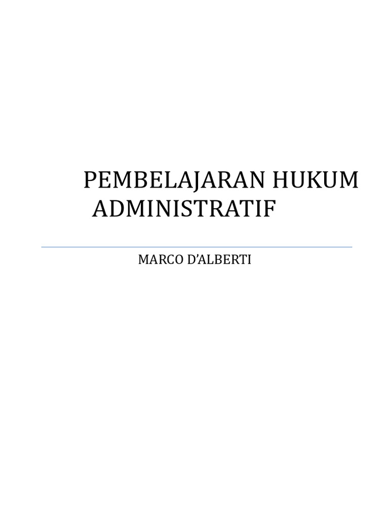 01 - Pelajaran_Hukum_Administratif_M__D_Alberti | PDF