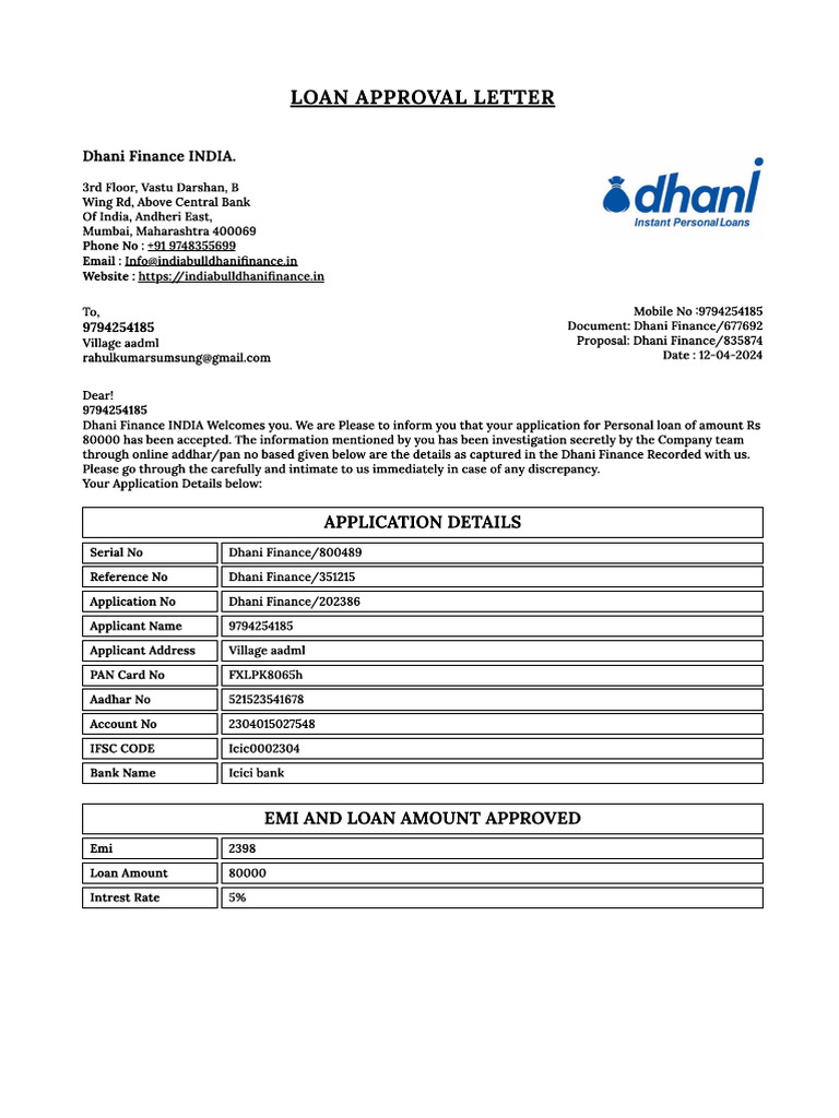 Dhani Finance INDIEN | PDF