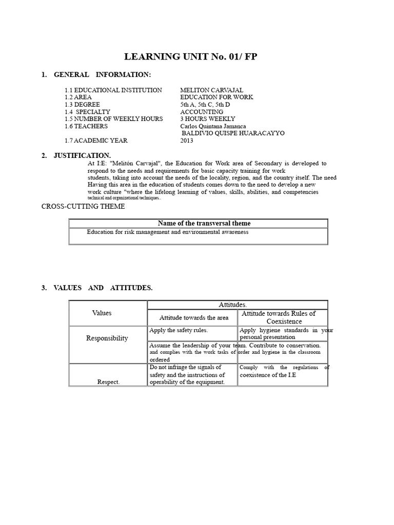 LEARNING UNIT No. 01 ACCOUNTING | PDF | Accounting | Business