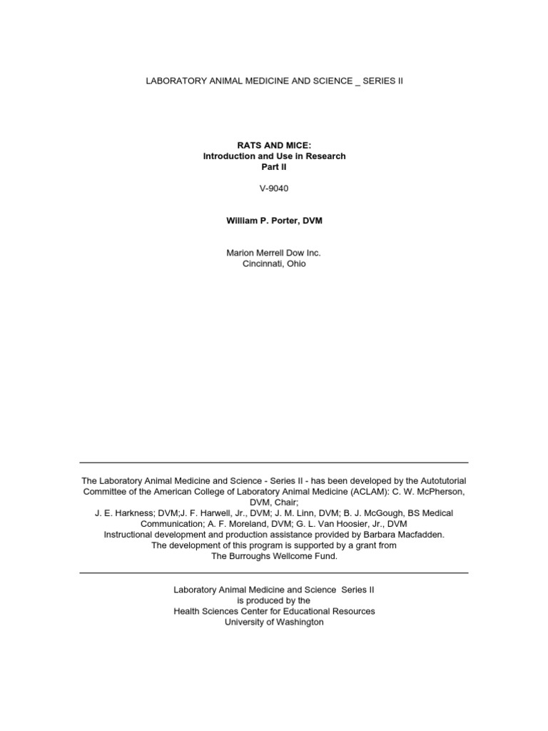 Rat and Mouse Research Techniques | PDF | Anesthesia | Laboratory Rat
