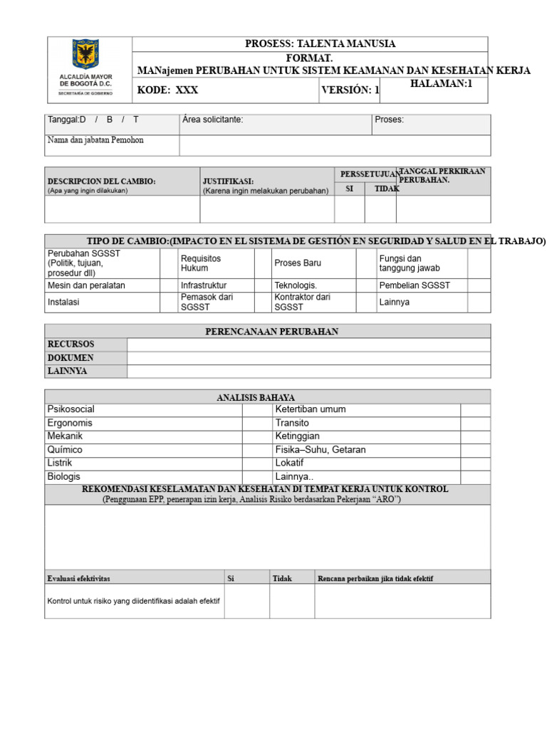 Rekaman Manajemen Perubahan Model | PDF