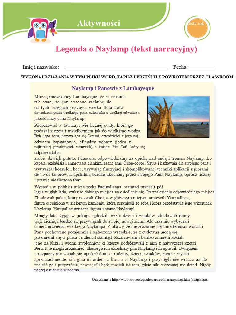 Legenda Naylamp Aktywności | PDF